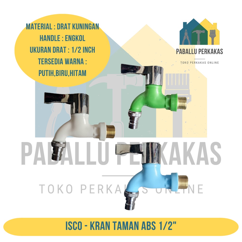 Jual Kran Air Plastik Taman Drat Kuningan ISCO Kran air Tembok Mesin ...