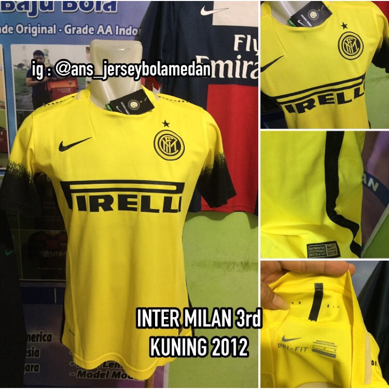 Jual Jersey Bola retro Inter milan Kuning 3rd kuning Original pi ...