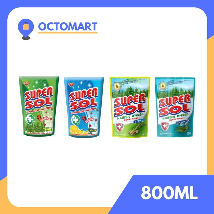 Jual SUPERSOL Karbol Wangi Refill 750ML / Pembersih Lantai 750 ML ...