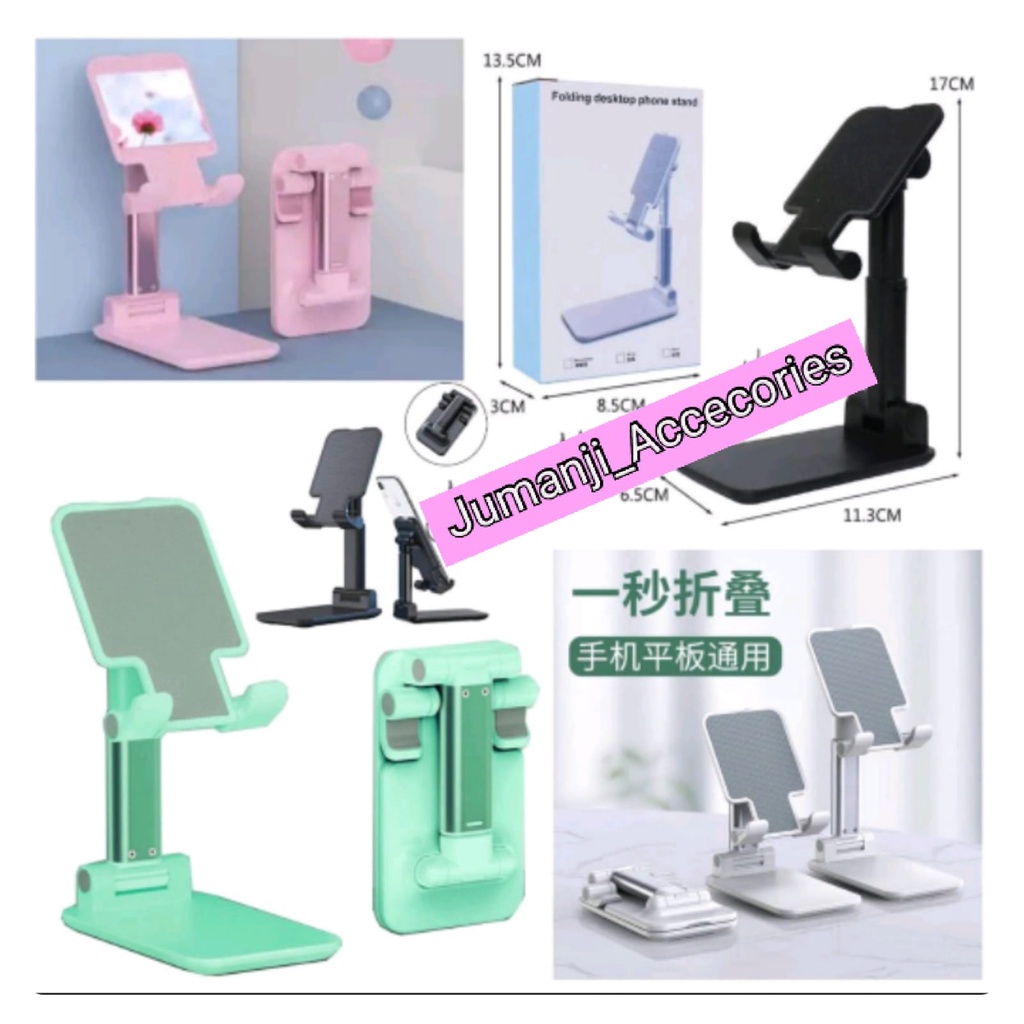Jual Stand HP Bahan Stainless Portable Folding Desktop Standing Besi ...