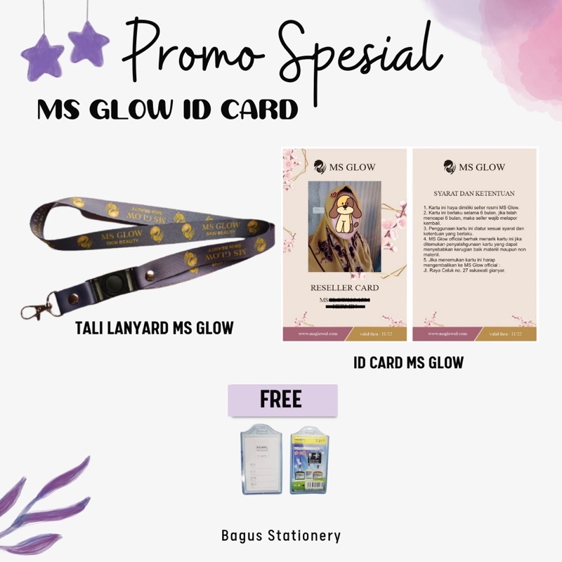 Jual MS GLOW ID CARD LANYARD CUSTOM | Shopee Indonesia