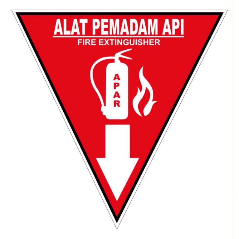 Jual stiker APAR SEGITIGA uk 15x15cm sign rambu K3 | Shopee Indonesia