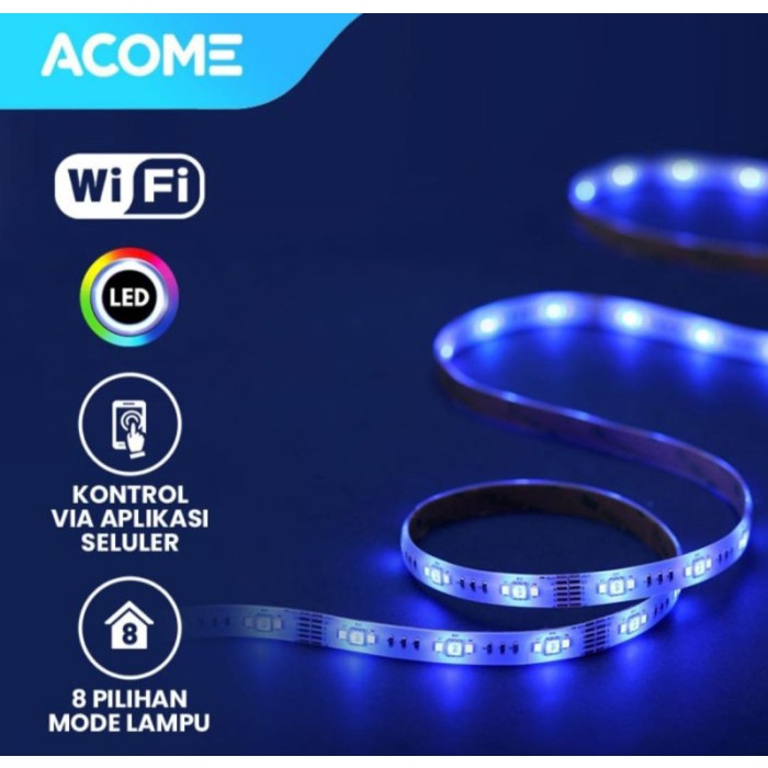 Jual LAMPU LED RGB SMART ACOME AL03 Lampu Smart Wifi LED Strip 2M Colorful 5W - ORIGINAL ...