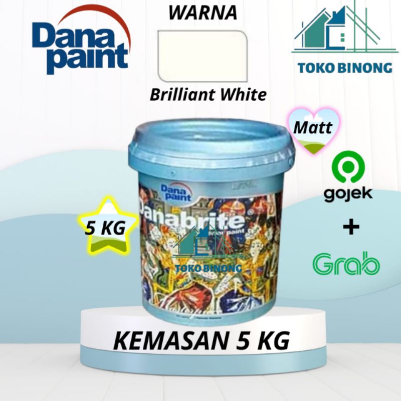 Jual Cat Tembok Dana Paint Danabrite Interior Brilliant White 281-2290 ...
