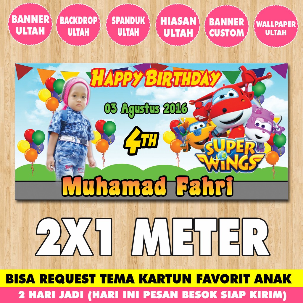 Jual Banner Happy Birthday Backdrop Dekorasi Perlengkapan Ulang Tahun ...