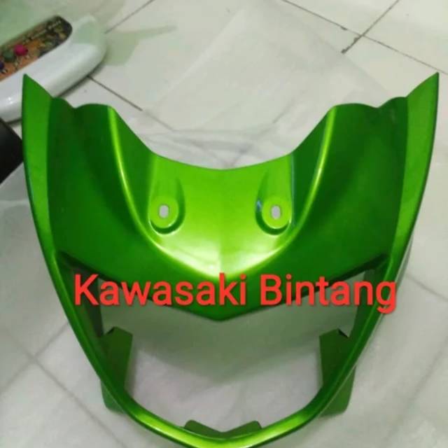 Jual batok kepala atau barong depan cover lampu ninja 150 R all hijau ...