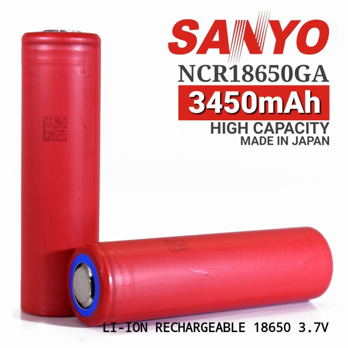 Jual SANYO NCR18650GA BATERAI 18650 3450mAh 10A HIGH CAPACITY BATTERY | Shopee Indonesia