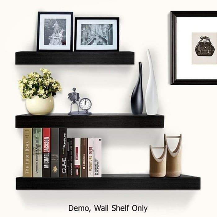 Jual Rak melayang/floating shelf - Hitam | Shopee Indonesia
