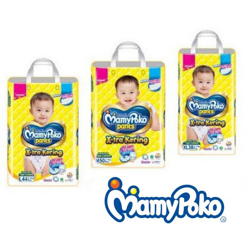 Jual Mamy Poko Pants X-tra Kering Kemasan Jumbo M48/L42/XL38/XXL24 ...