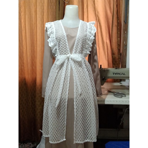 Jual IZZA Outer broklad tile tanpa lengan /Rompi brokat | Shopee Indonesia