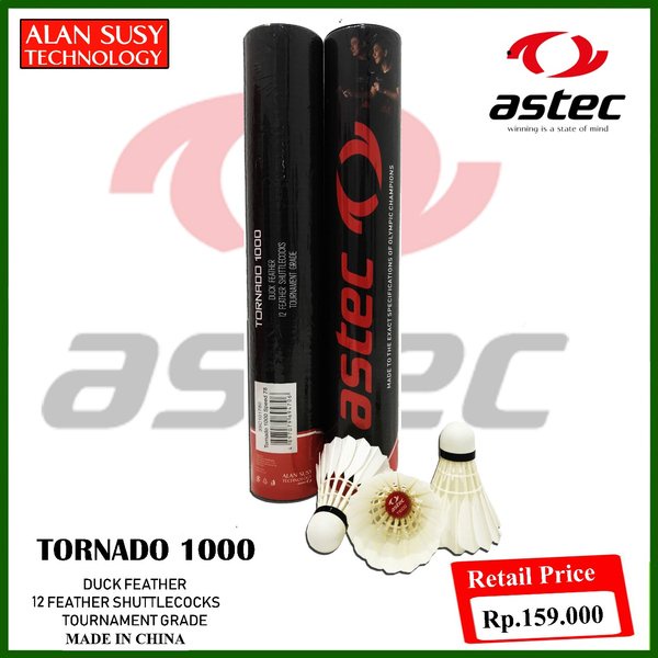 Jual Shuttlecock Astec Tornado 1000 Duck Feather Bulu Angsa Kok Cock ...