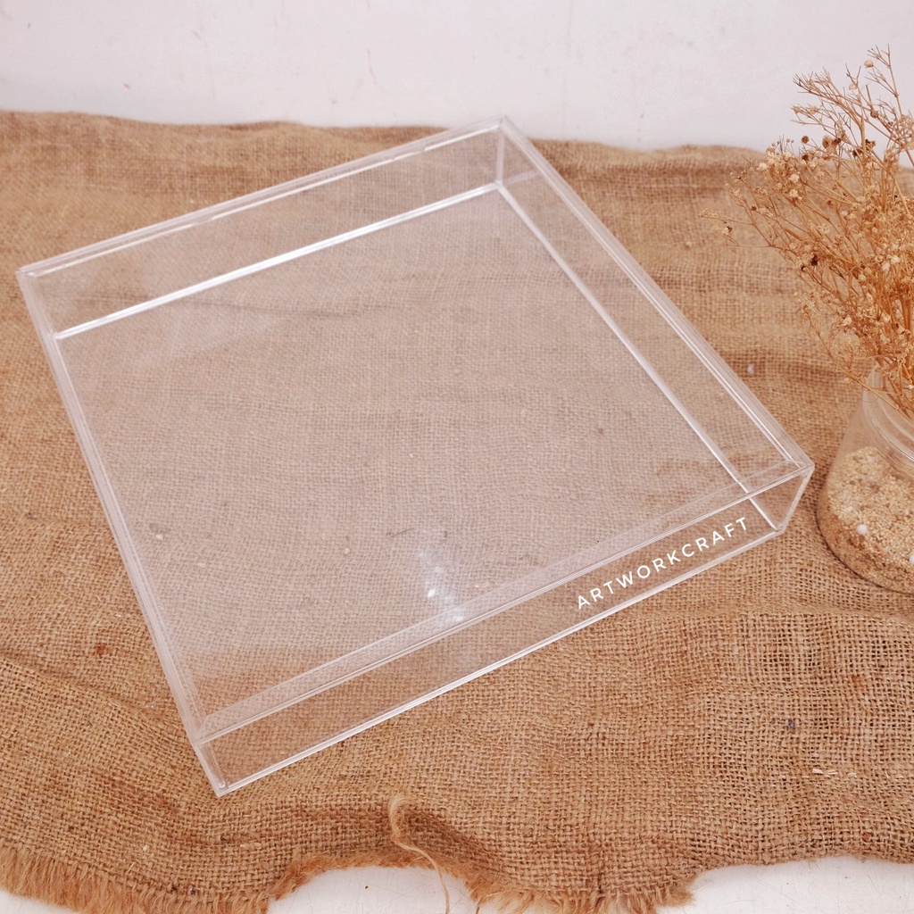 Jual [28X20X11 CM] PREMIUM Box Sliding ACRYLIC / Frame Transparant ...
