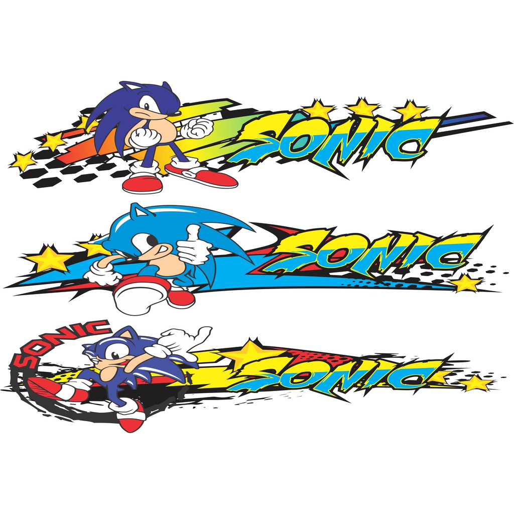 Jual stiker Racing Sonic ukuran 29x6.5 | Shopee Indonesia