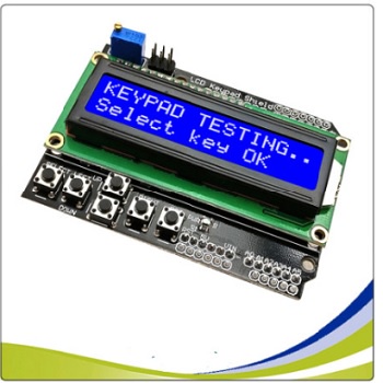 Jual LCD 1602 16X2 Keypad shield BLUE BACKLIGHT for UNO MEGA | Shopee ...