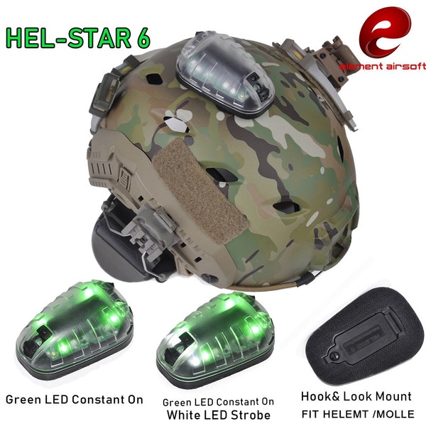 Jual BROODY - Lampu Helm Senter HEL Bintang 6 Gen II Sinyal Hijau Merah ...