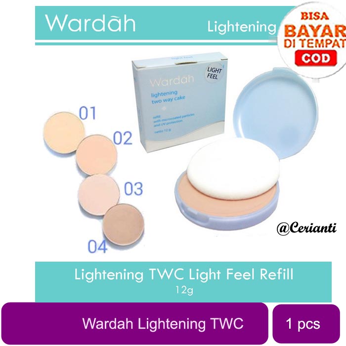 Jual Refill wardah bedak lightening two way cake spf 15 light feel ...