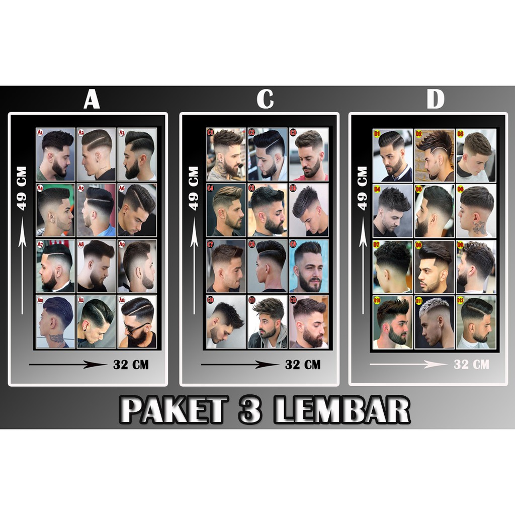 Jual Poster Babershop Pangkas Rambut & Salon Kecantikan Model Terbaru ...