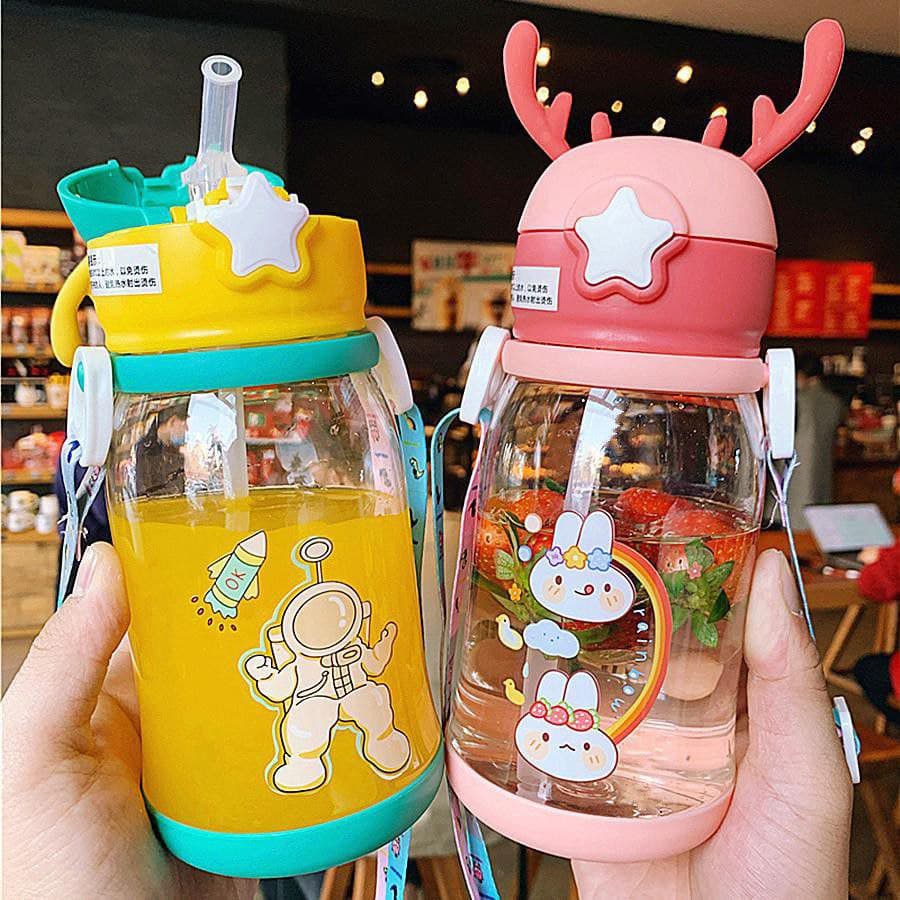 Jual BOTOL ANAK KARAKTER MINUM ANAK MOTIF LUCU TANDUK RUSA TALI PANJANG ...