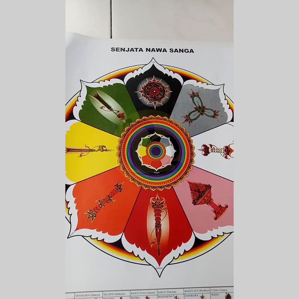 Jual Poster Dewata Nawa Sanga (Sembilan arah mata angin) lengkap ...