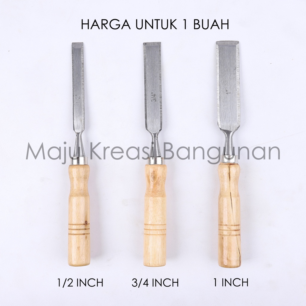 Jual Alat Pahat Kayu 1/2 3/4 1 Inch Ukir Wood Carving Tatah Cungkil ...