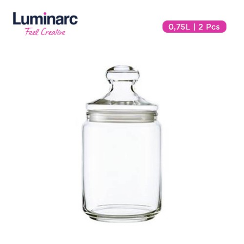 Jual Luminarc Toples/Jar Rondo Clear 750ml - 2Pcs | Shopee Indonesia