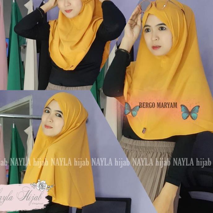 Jual Terbaik BERGO MARYAM/ HIJAB MARYAM DIAMON CREPE ORIGINAL Nayla hijab | Shopee Indonesia