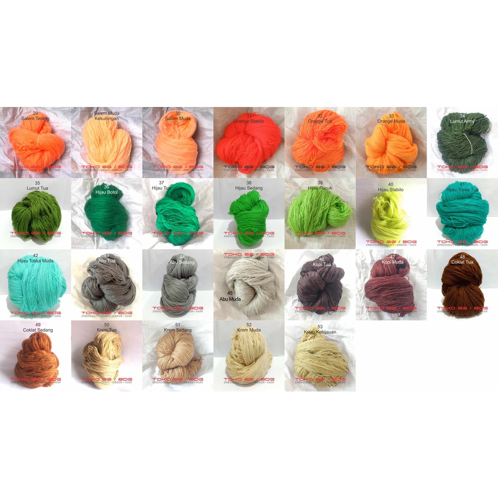 Jual BENANG WOL WOOL VONEL KILOAN BENANG RAJUT SULAM SIET YARN KILOAN ...