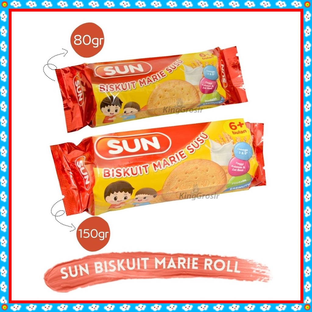 Jual Sun Biskuit Marie Roll / Biskuit Balita 6 Bulan Keatas | Shopee ...