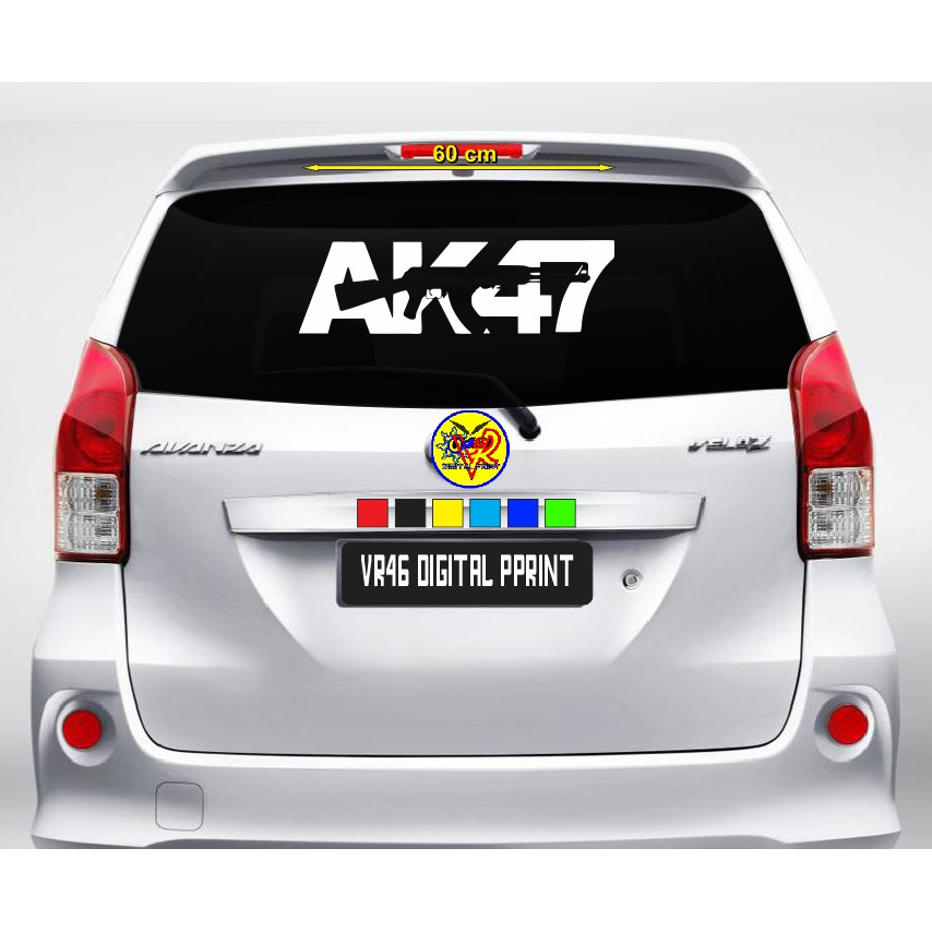 Jual Stiker Mobil Assault Rifle AK-47 AK47 Car Military Sticker ...