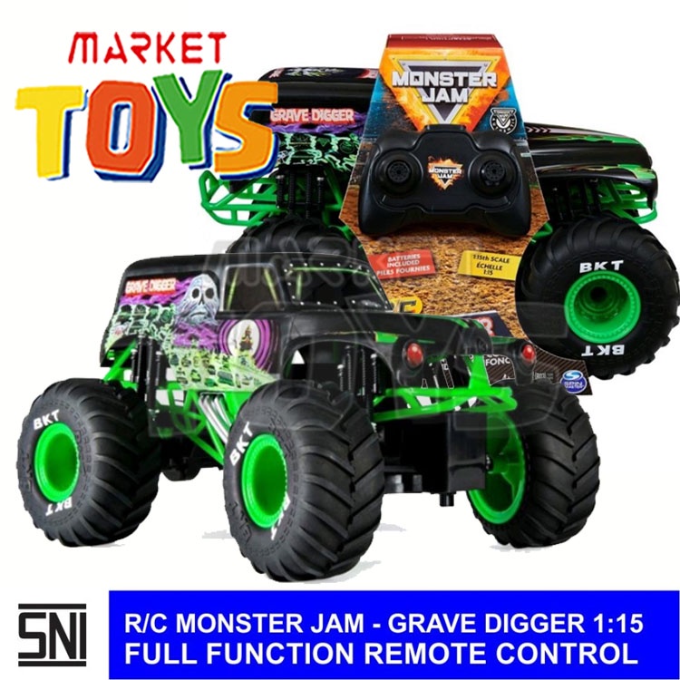 Jual RC Monster Jam - Grave Digger Full Function Remote Control 1:15 ...