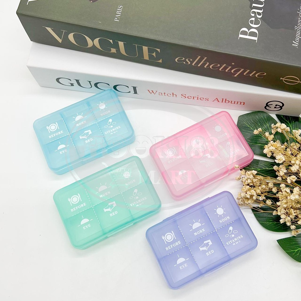 Jual PILL BOX ISI 6 / TEMPAT OBAT / VITAMIN 100% ORIGINAL PREMIUM ...
