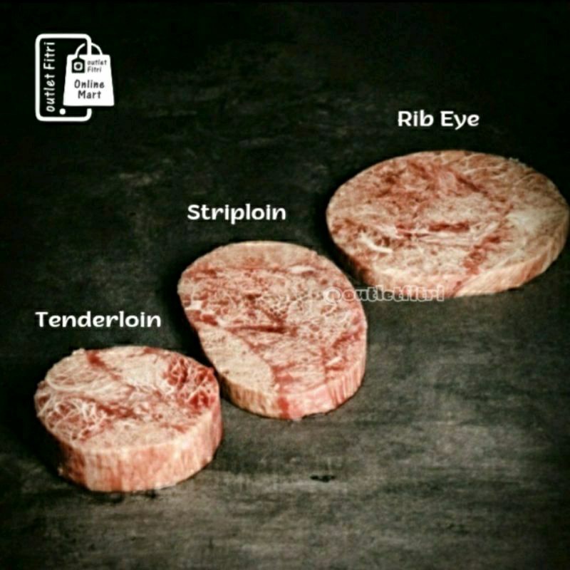 Jual HALAL || [160gr] Tenderloin / Striploin / Rib Eye Meltique - Meltiq Steak | Shopee Indonesia