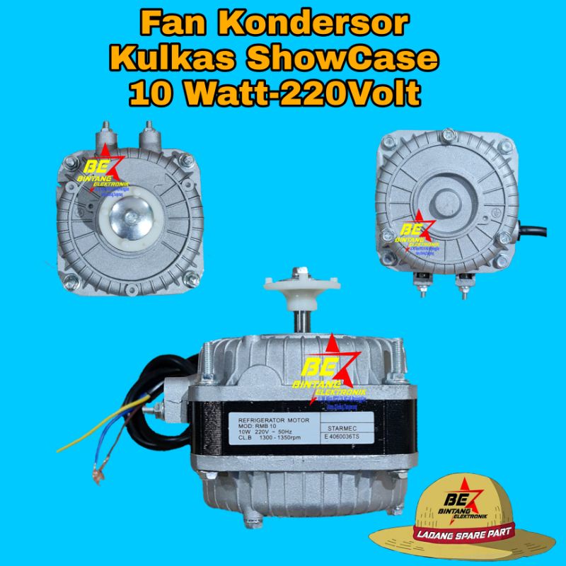 Jual Fan Motor Condensor Kulkas Showcase 10 watt Dinamo Kondensor Show ...