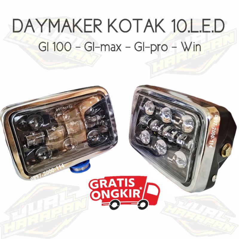 Jual Lampu Daymaker Kotak GL MAX PRO HONDA WIN GL 100 Rx King | Shopee ...