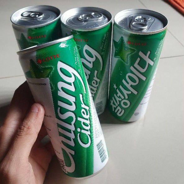 Jual Lotte CHILSUNG CIDER minuman IMPORT KOREA 250ml | Shopee Indonesia