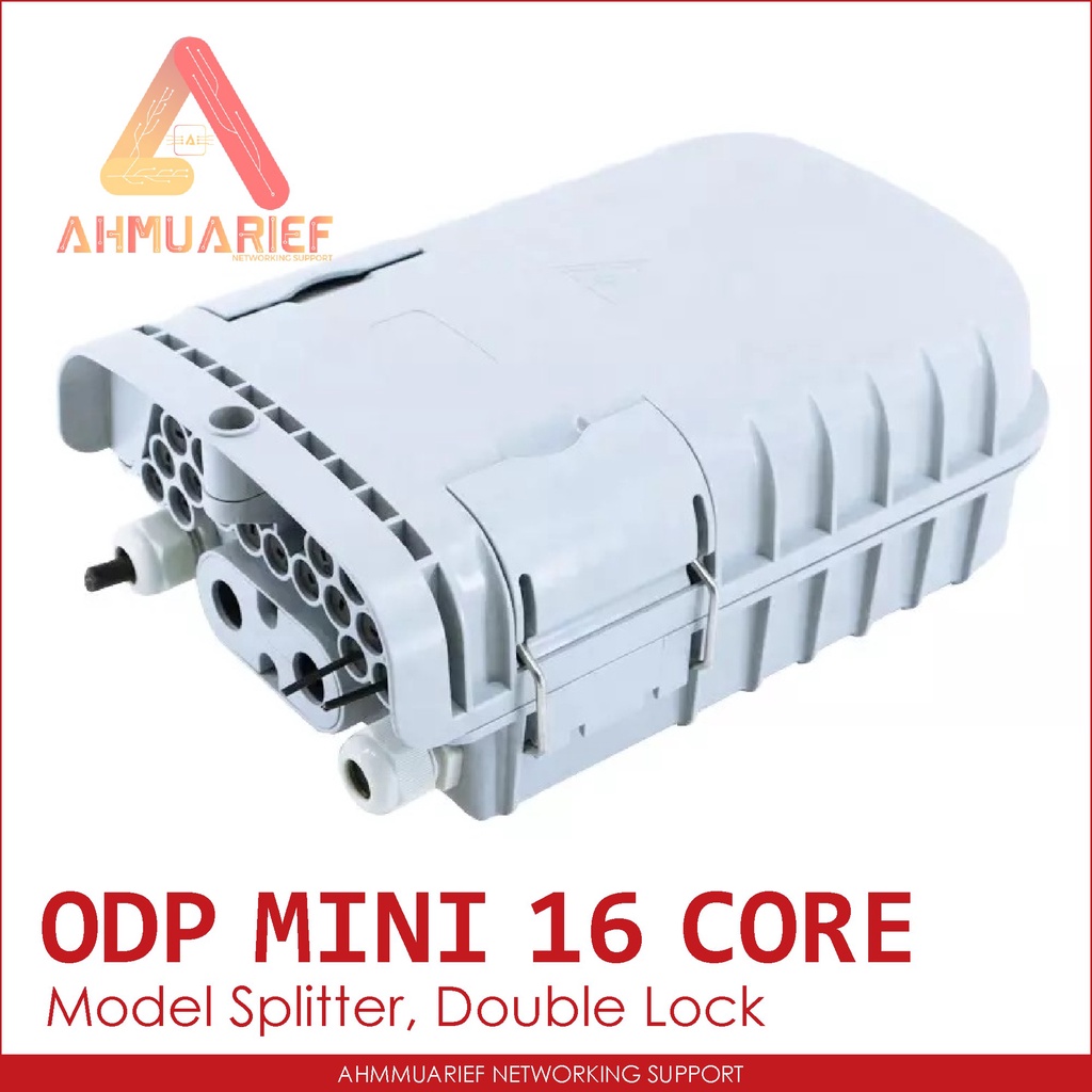 Jual MINI ODP FDB ODB 16 Core Model Adapter Splitter Double Lock Pole Tiang Fiber Optik Box ...
