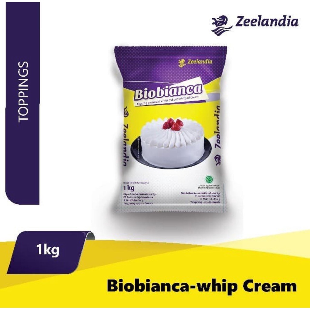 Jual Zeelandia Biobianca Whip Cream Instant- Whip 1kg | Shopee Indonesia