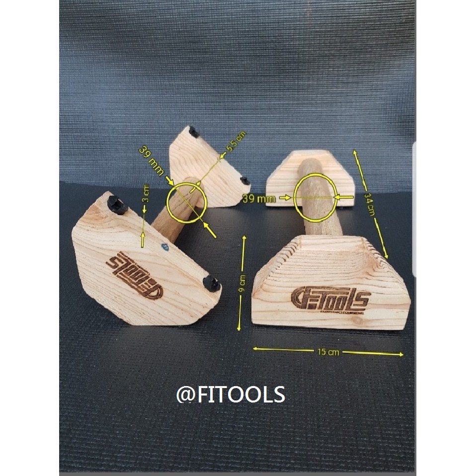 Jual Parallettes Bar Wooden + Cetak Nama/Logo | Shopee Indonesia