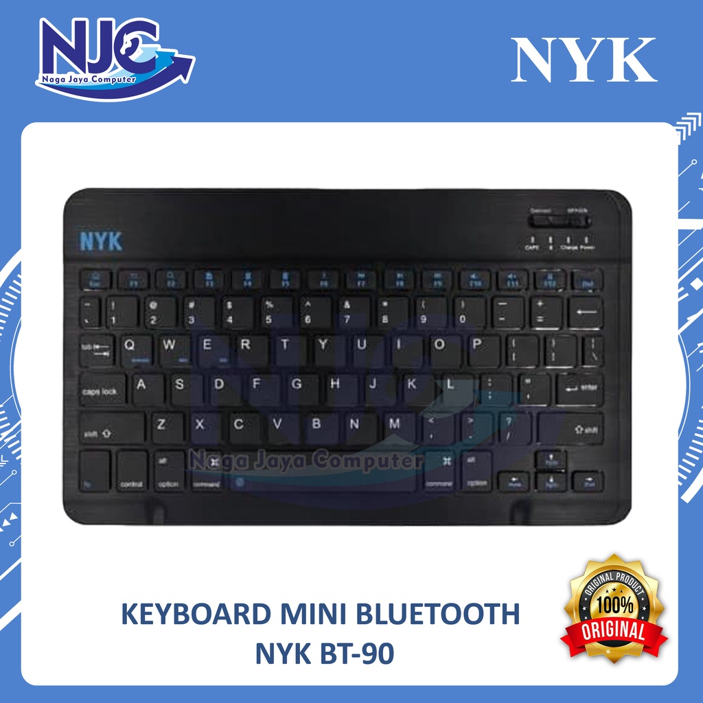 Jual NYK BT-90 KEYBOARD MINI BLUETOOTH BT90 SLIM RECHARGEABLE BATTERY ...
