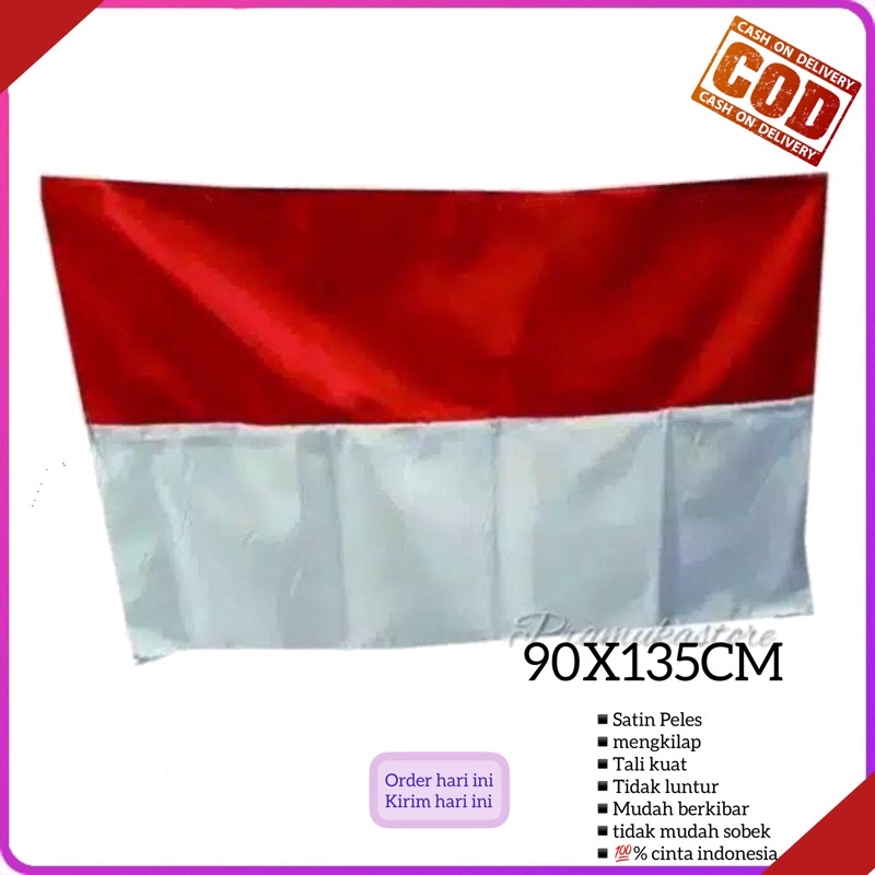 Jual Bendera Indonesia (1kg=18pcs) Bendera Merah Putih 90x135 cm bendra ...