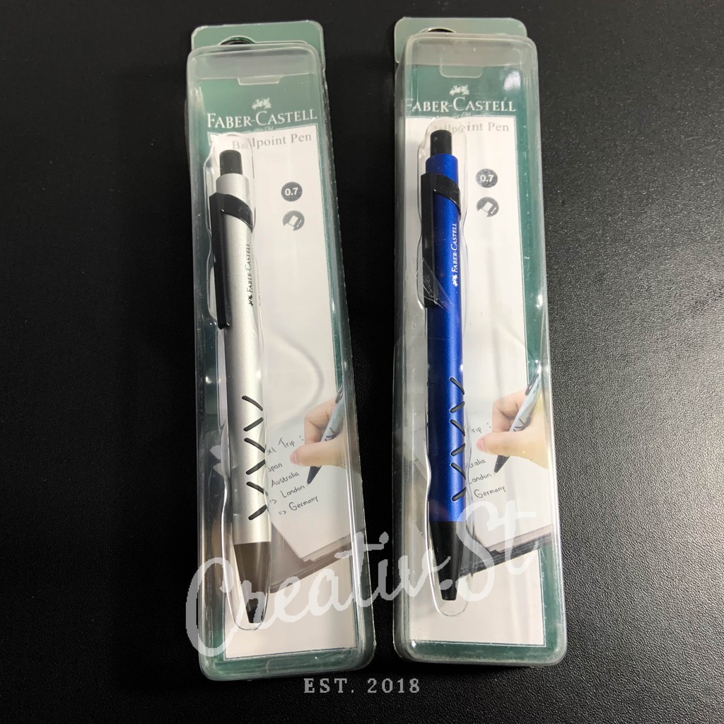Jual FABER CASTELL Stripe Pen Metallic Blue Barrel | Shopee Indonesia