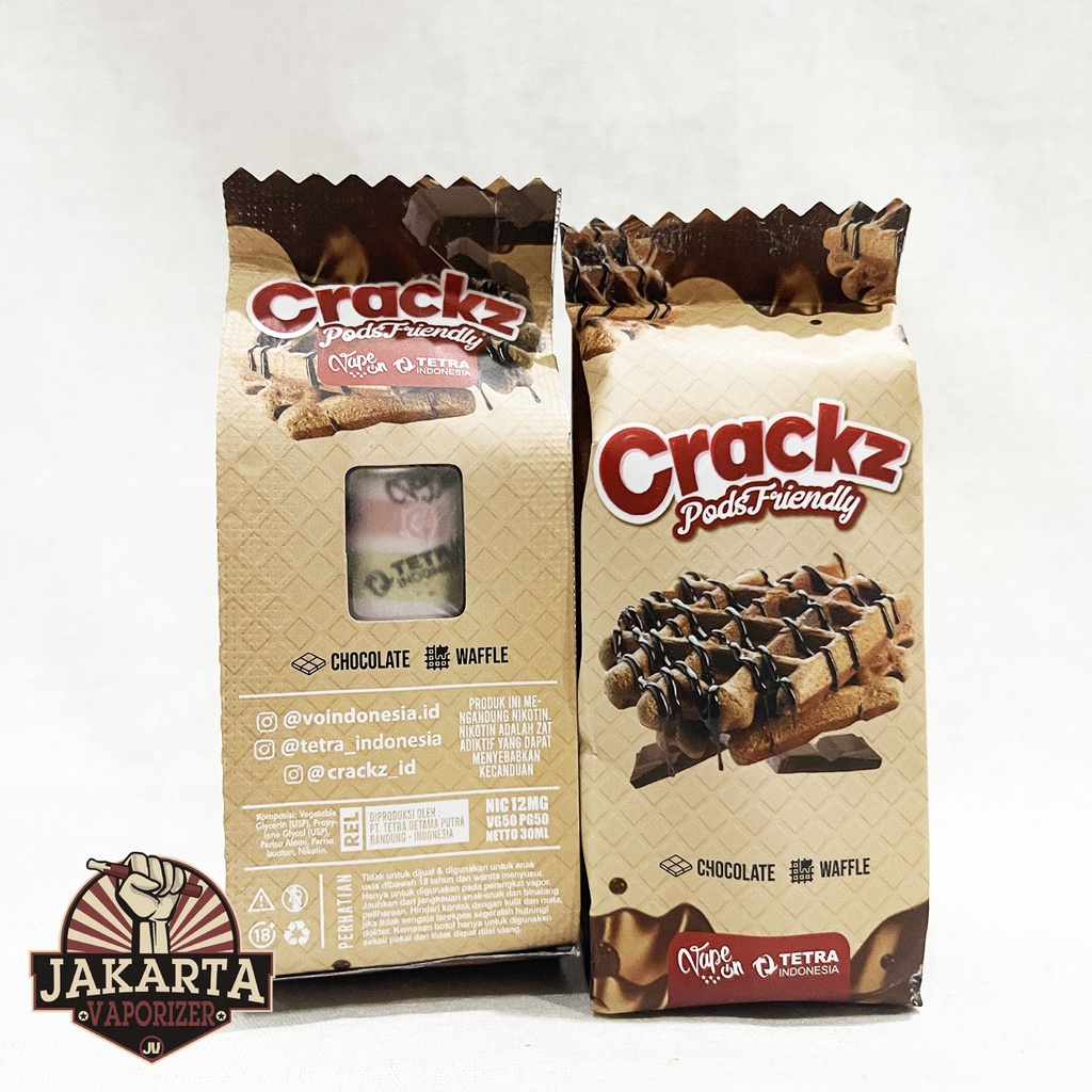 Jual PODS FRIENDLY CRACKZ V4 CHOCO WAFFLE 30ML 12MG BY TETRA X VAPE ON ...