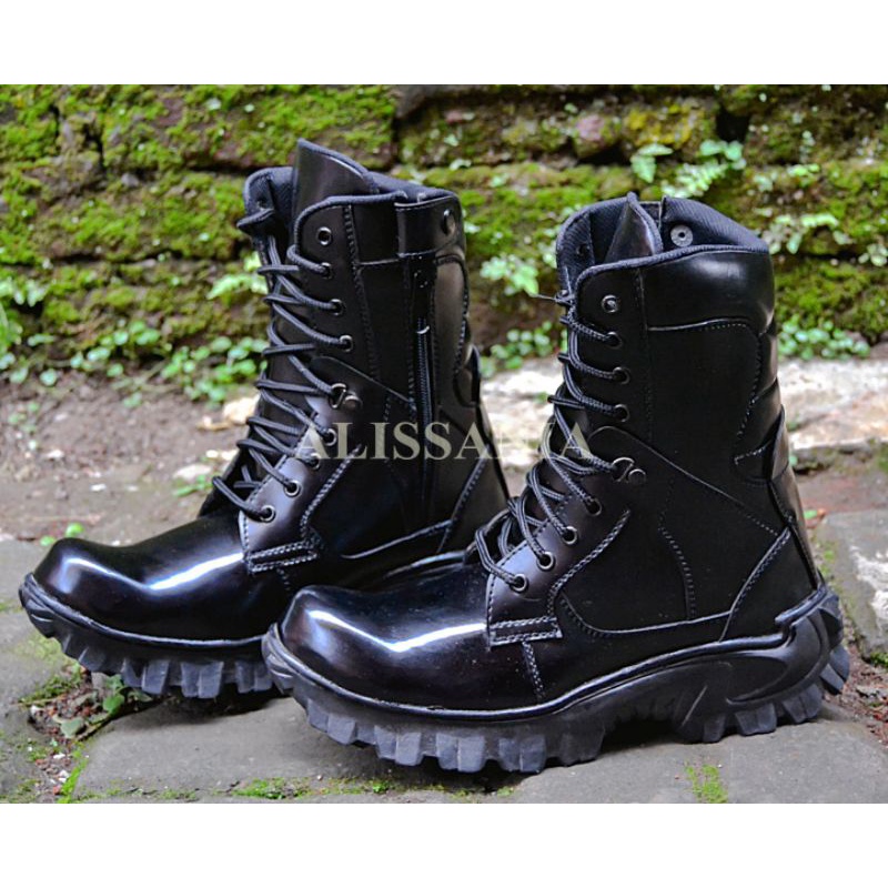 Jual SEPATU SAFETY PDL PRIA UJUNG BESI TNI/POLRI/SECURITY | Shopee ...