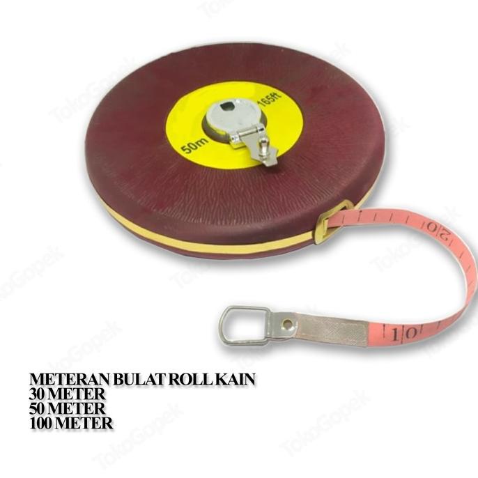 Jual METERAN BULAT KULIT 30 50 100 METER / METERAN ROLL KAIN | Shopee ...