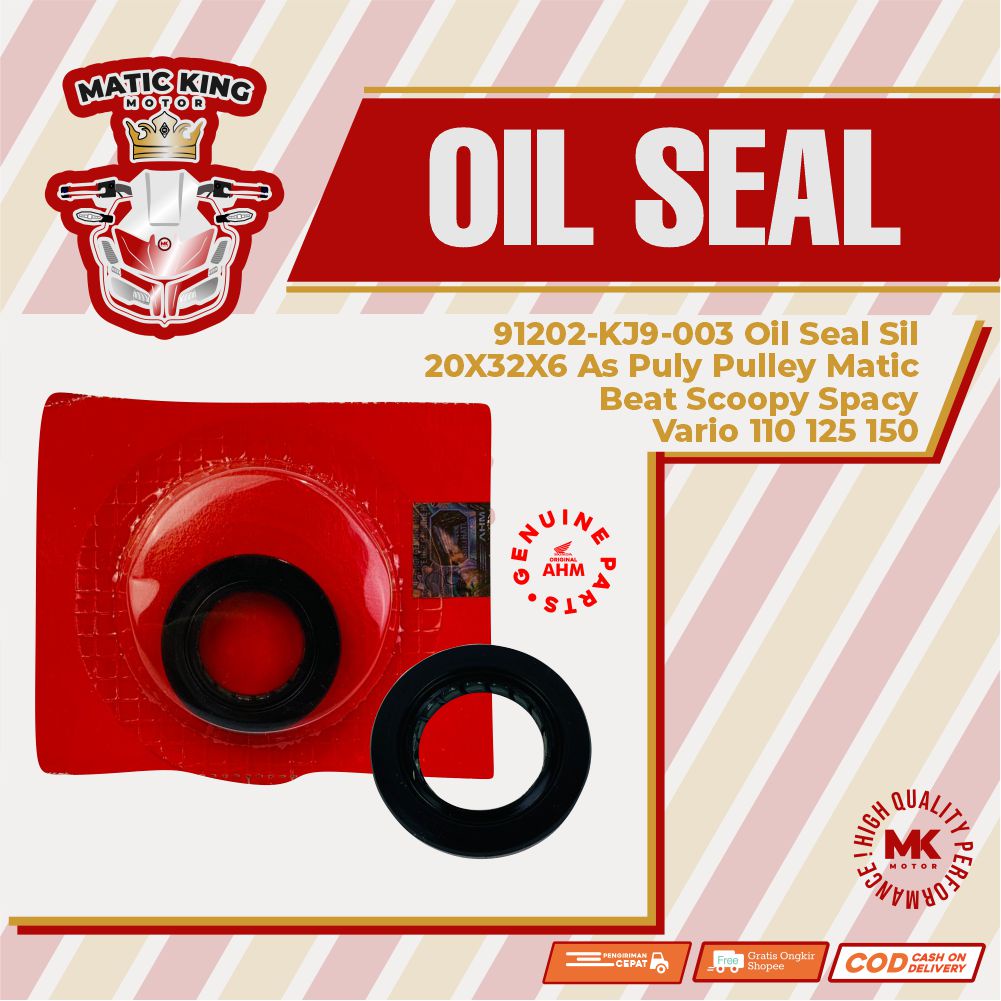 Jual Oil Seal Sil 20X32X6 As Puli Pulley Matic Beat Scoopy Spacy Vario ...