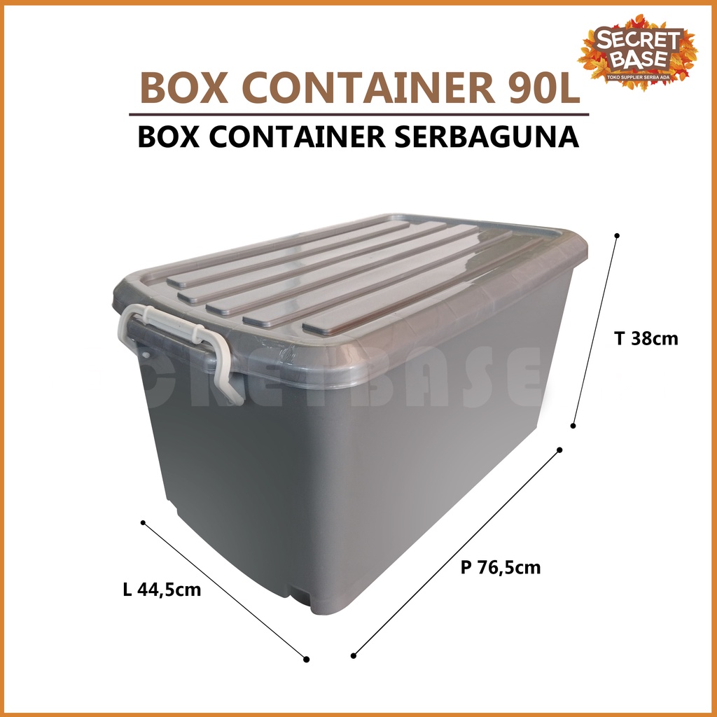Jual PROMO! BOX CONTAINER 90 LITER + RODA - Box Serbaguna 90L | Shopee ...