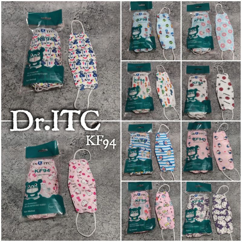 Jual DR ITC KIDS KF94 - MASKER KF94 ANAK KIDS DR. ITC CHILD EVO 4PLY ...