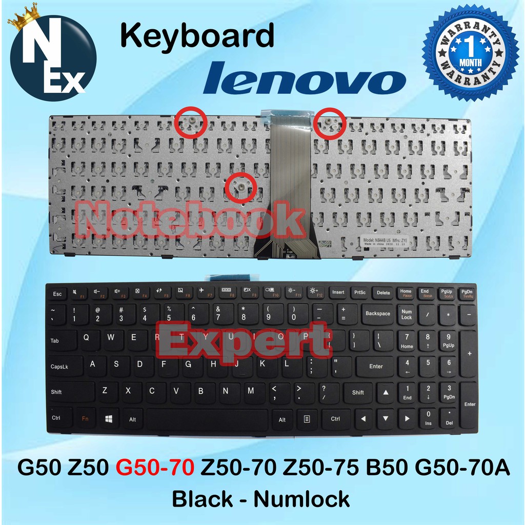 Jual Keyboard Lenovo G50 Z50 G50-70 Z50-70 Z50-75 B50 G50-70A - Black ...