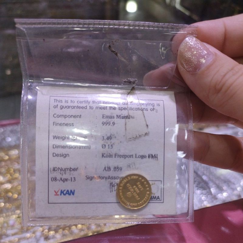 Jual logam mulia coin freeport logo FMI 3,49gr | Shopee Indonesia