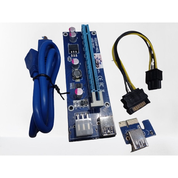 Jual PCI Express Riser Card USB 3.0 1x to 16x VGA 6 Capacitor RIZER | Shopee Indonesia